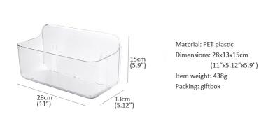 China Wall Mount Plastic Home Storage Organizer Holder Non Drilling Basket - Hanging Bin Shelf for Bathroom, Kitchen, Pantry for sale
