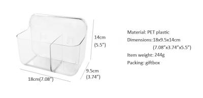 China Wall Mount Plastic Storage Caddy Organizer Self Adhesive Non Drilling Basket Hanging Bin Shelf for Bathroom, Kitchen for sale