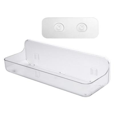 China Wall Mount Plastic Storage Caddy Organizer Magic Sticker Non Drilling Basket Hanging Bin Shelf for Bathroom for sale