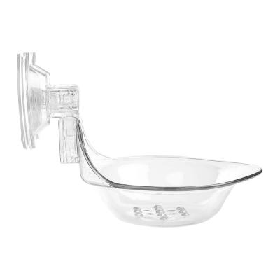 China PET Plastic Soap Holder Self Adhesive Soap Dish Wall Mounted, Bar Soap Sponge Holder for Shower, Bathroom, Tub- Clear for sale
