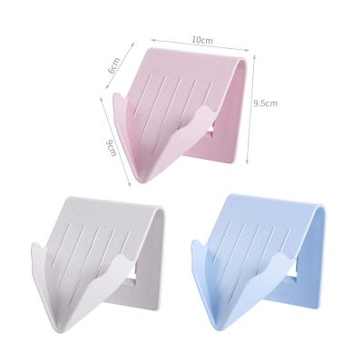 China Waterfall Soap Dish Stand Soap Holder Wall Mounted Soap Tray Self-Adhesive Waterfall Drain Dish Cup Space Saving for sale