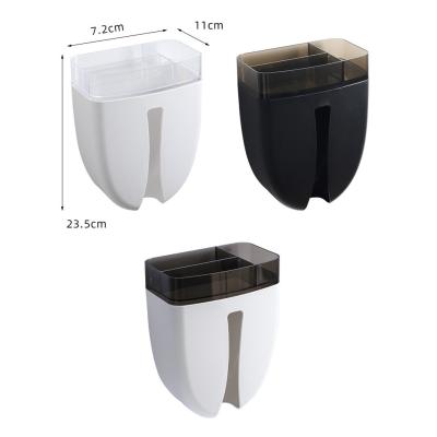China Toilet Paper Holder - Wall Mounted Waterproof Adhesive Paper Roll Facial Tissue Box with Storage Drawer Organizer for sale