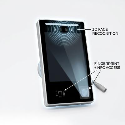 China 5-In-1 Facial Identification Terminal Fingerprint IC ID Card Password Android 14 for sale