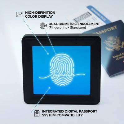 China A910S E-Passport Visa Enrollment Fingerprint Module 4-4-2 Signature Capture USB 2.0 IP65 for sale