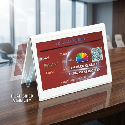 China RS075V Dual Side 7.3 Inch Desk E Ink Nameplate Meeting Room Sign Six Color Bluetooth 5.0 for sale
