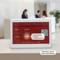 China V Shape E Ink Digital Nameplate Reception Information Sign Six Color Bluetooth 5.0 for sale