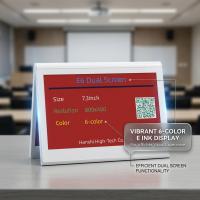 China Dual Screen E Ink Nameplate Classroom Lecture Seating Sign Six Color 800x480 for sale