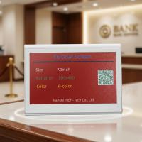 China Desk Digital Name Badge Bank Counter Signage Six Color RS075V Dual Side for sale