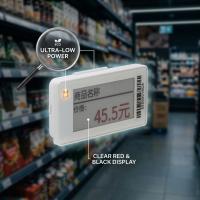 China Retail Price Epaper Shelf Label Red Black White 250x122 Bluetooth 5.0 2.13 Inch for sale