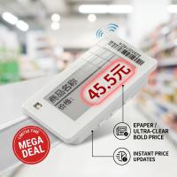 China Promotion E Ink Electronic Shelf Labels Markdown Label Red Black White Bluetooth 5.0 for sale