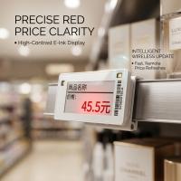 China Retail Price Epaper Shelf Label Red Black White 250x122 Bluetooth 5.0 2.13 Inch for sale