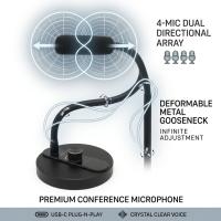 China Dual Directional Microphones Array Usb Desktop Microphone Gooseneck 4-Mic With DSP Noise Reduction for sale