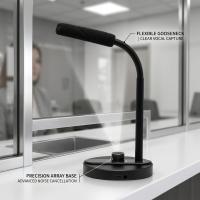 China Dual Directional Array Conference Gooseneck Microphone For Government Bank Counter A/B Voice Recording for sale