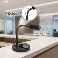 China Counter A/B Voice Separation Desk Conference Pick Up Microphones With Dual Directional Array DSP Noise Reduction for sale