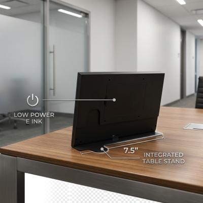 China Bluetooth 5.1 Desk E Ink Nameplate 7.5 Inch Meeting Room Sign Rechargeable for sale