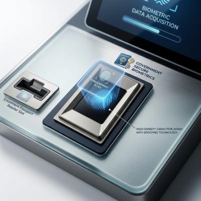 China Auto Correction Capacitive Fingerprint Sensor Price 508dpi E-Passport Voter ID Enrollment for sale