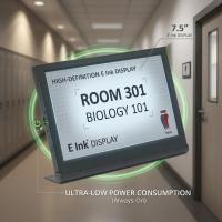 China Classroom E Ink Nameplate 7.5 Inch Bluetooth 5.1 Lecture Electronic Name Plates 2500mAh Type C for sale