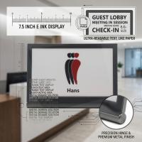 China Digital Label Reception Lobby E Ink Nameplate 2500mAh Type C Digital Name Tag for sale