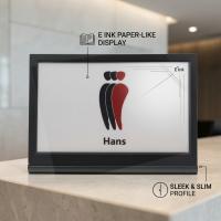 China Digital Label Reception Lobby E Ink Nameplate 2500mAh Type C Digital Name Tag for sale
