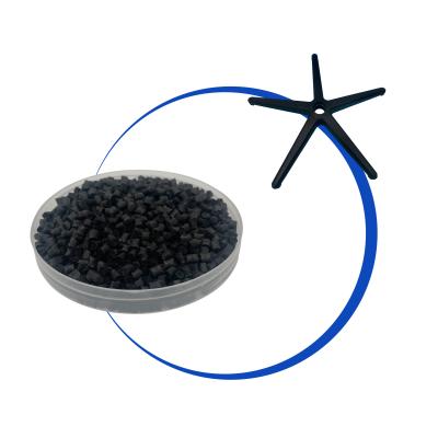 China Toughened Impact Modified Nylon Black PA6 Granules 25Kg/Bag For Office Chair Base for sale