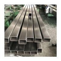 China Aisi Rectangular 201 Stainless Steel Pipe Hairline Hollow Section Square Pipe for sale