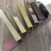 China 0.1mm-30mm Rectangle Brushed Fitting Roughness Stainless Steel Pipe for sale