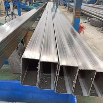 China 0.5t squre stainless steel pipe 1 inch stainless steel curtain rod pipe 0.3mm stainless steel rectangular pipe for sale
