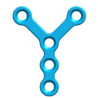 China Locking Screw Orthopedics 1.5mm Y Shaped Maxillofacial Plate Type III for sale
