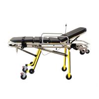 China Ambulance Folding Stretcher Trolley With Wheels Emergency Clinics Apparatuses for sale