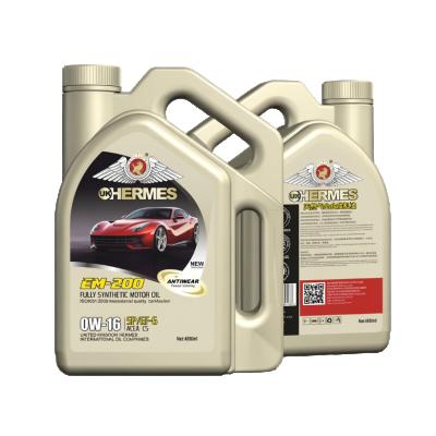 China 0W16 Engine Oil Ultra Low Viscosity With API SP/GF-6 ILSAC GF-7B For Hybrid Vehicles for sale
