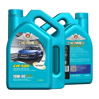 China EM-500 API SL SAE 10W-40 Synthetic Technology Gasoline Engine Oil 4L for Passenger Cars and SUVs for sale