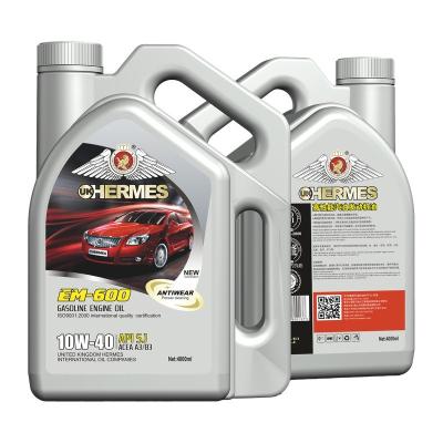 China EM-600 API SJ SAE 10W-40 High-Performance Gasoline Engine Oil 4L for Passenger Cars and Light Commercial Vehicles for sale