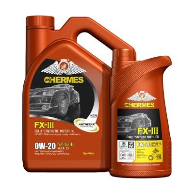 China FX-III API SP SAE 0W-20 Ester-Based Full Synthetic Gasoline Engine Oil 4L for Modern Vehicles for sale