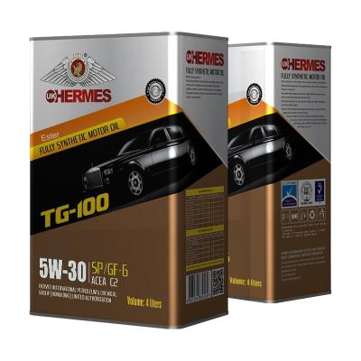 China TG-100 API SP 0W-30 Ester-Based Full Synthetic Gasoline Engine Oil 4L for Passenger Cars and SUVs for sale
