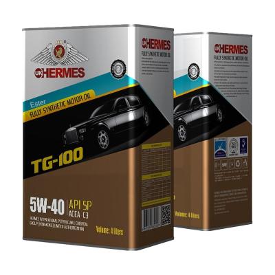 China TG-100 API SP 5W-40 Ester-Based Full Synthetic Gasoline Engine Oil 4L for Passenger Cars and SUVs for sale