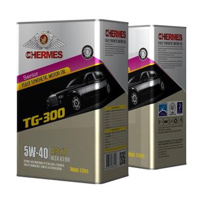 China TG-300 API SP SAE 5W-40 Full Synthetic Gasoline Engine Oil 4L for Passenger Cars and SUVs for sale