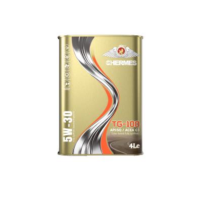 China TG-100 API SQ 5W-30 Ester Full Synthetic Gasoline Engine Oil 4L for Passenger Cars and Light Commercial Vehicles for sale