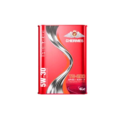 China TG-200 API SQ SAE 5W-30 ACEA C3 Full Synthetic Gasoline Engine Oil 4L for Passenger Cars and Light Commercial Vehicles for sale