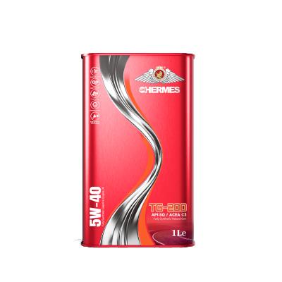 China TG-200 API SQ SAE 5W-40 ACEA C3 Full Synthetic Gasoline Engine Oil 1L for Passenger Cars and Light Commercial Vehicles for sale