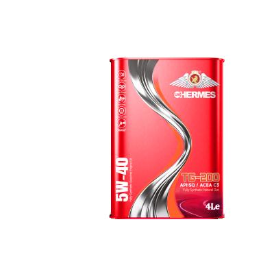 China TG-200 API SQ SAE 5W-40 ACEA C3 Full Synthetic Gasoline Engine Oil 4L for Passenger Cars and Light Commercial Vehicles for sale