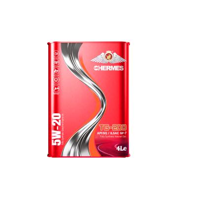 China TG-200 API SQ SAE 5W-20 ILSAC GF-7 Full Synthetic Gasoline Engine Oil 4L for Passenger Cars for sale