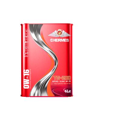 China TG-200 API SQ 0W-16 ILSAC GF-7B Full Synthetic Gasoline Engine Oil 4L Motor Oil for sale