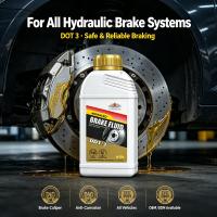 China DOT-3 Grade Brake Fluid 500g Package for OEM Private Label Hydraulic Brake Systems for sale
