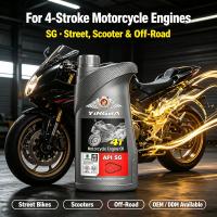 China SG 1L Motorcycle Engine Oil for 4-Stroke Motorcycle Oil OEM Private Label Wholesale Supply for sale