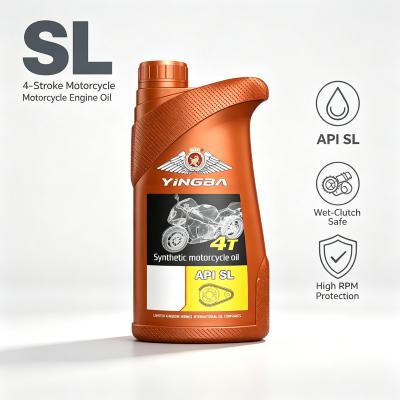 China API SL Synthetic 4-Stroke Motorcycle Engine Oil 1L for OEM Private Label Motorcycle Oil Manufacturing for sale