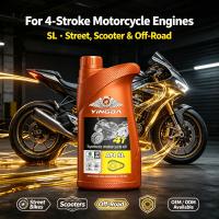 China API SL Synthetic 4-Stroke Motorcycle Engine Oil 1L for OEM Private Label Motorcycle Oil Manufacturing for sale