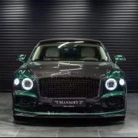 China Bentley Flying Spur Carbon fiber body Kit Flying Spur upgrades MANSORY style front lip diffuser Spoiler hood body kit for sale
