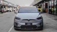 China Tesla model X Carbon Fiber Body Kit model X Carbon fiber front lip diffuser Spoiler hood wheel arch wide body kit for sale