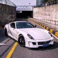 China For Ferrari 599 Body Kit 599 Upgraded VORS Style Front and Rear Bumper Side Skirt Spoiler Carbon Fiber Body Kit for sale