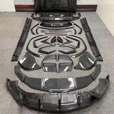 China Auto Parts for Lamborghini Urus Body Kit Urus Upgrades TopCAR-style Carbon Fiber Front Shovel Diffuser Spoiler Hood Body Kit for sale